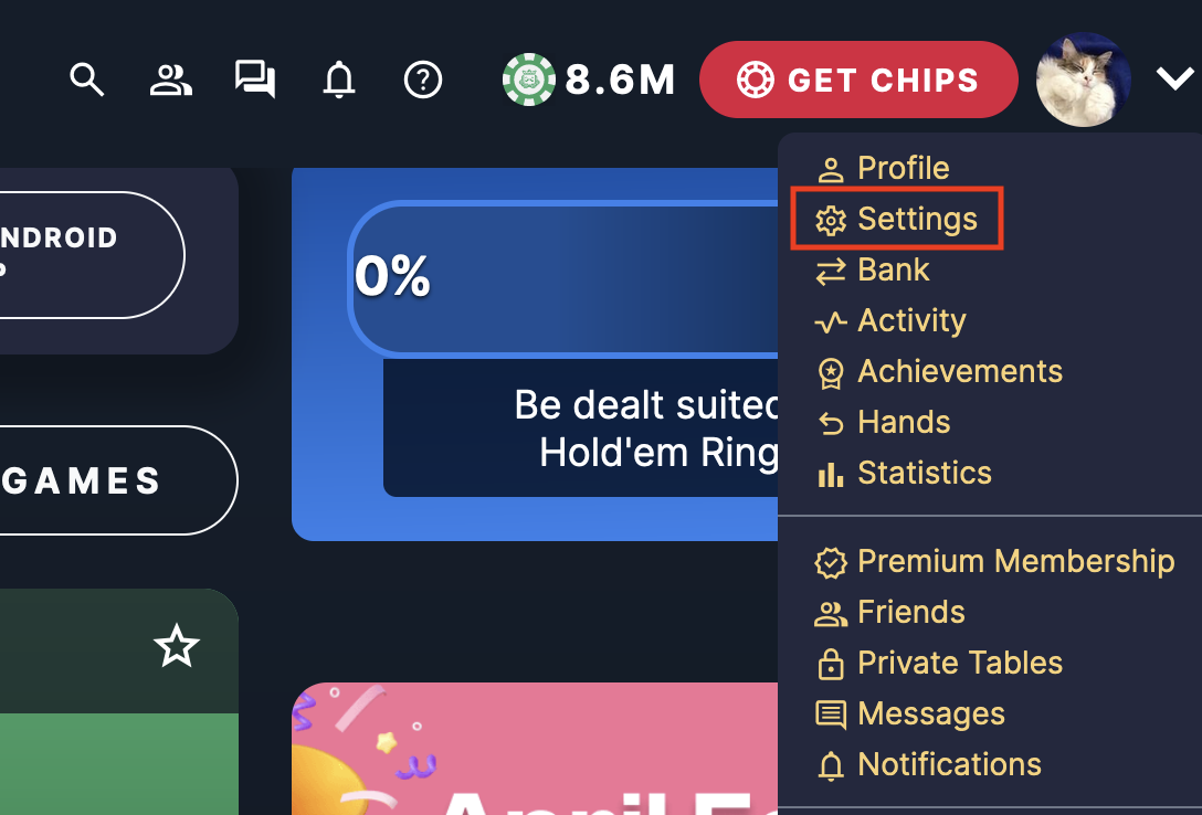 Changing your password – Replay Poker